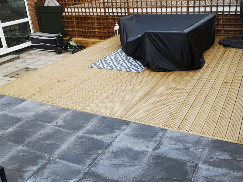 Decking/ slabbing - Joe Taylor Gardening Services